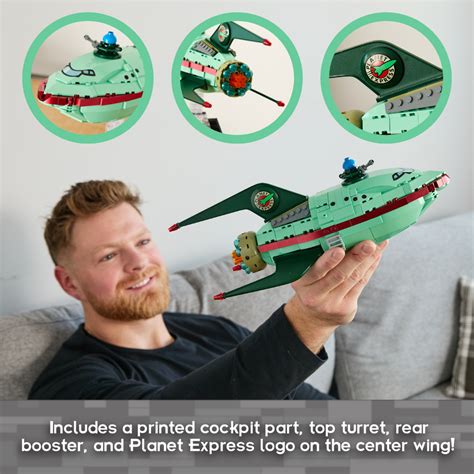 Brickcraft X Futurama Planet Express Ship Brick Building Set 382 Pcs
