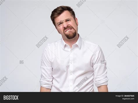 Man Beard Biting Lips Image And Photo Free Trial Bigstock