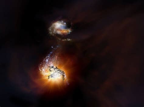 Observan cómo dos galaxias se fusionan a millones de años luz