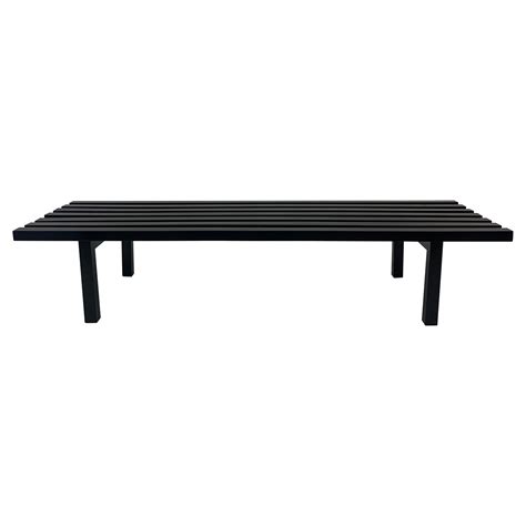 Long French Slatted Wooden Bench At 1stdibs