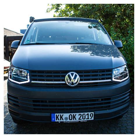 T6 LED DRL Sequential Indicator V3 Headlights Black Pair BUS Ok De 589 90