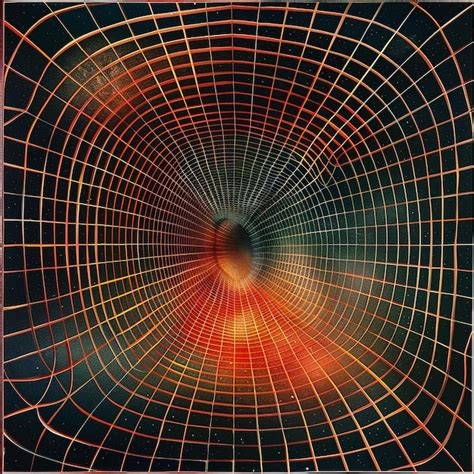 Premium Photo Warped Grid Simulation Of An Unoccupied Vacuum Space