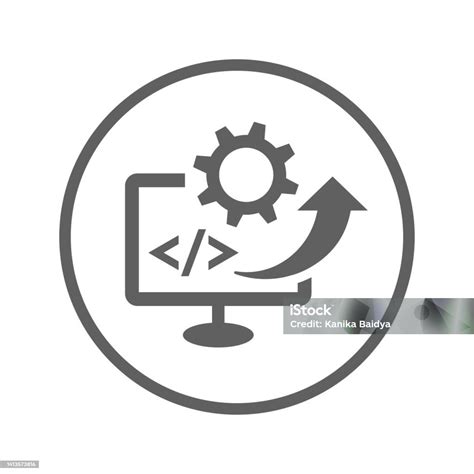 Software Code Codierung Htmlsymbol Graue Vektorgrafiken Stock Vektor