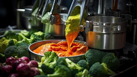 Premium Photo Healthy Vegetable Food Processing