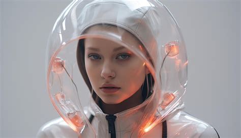 Premium Ai Image People Are Weating Futuristic Fashion Clothes In The Future