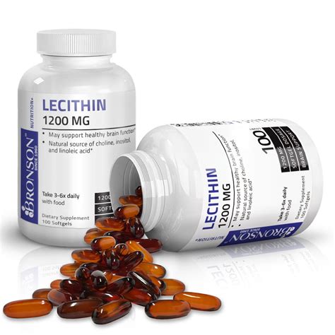 Lecithin 1 200 Mg Vitamins And Supplements Bronson Vitamins