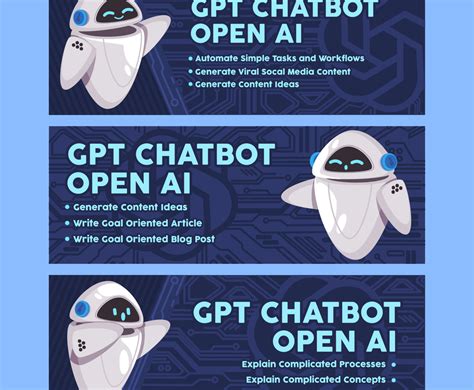 Chatbot Personal Assistant Banners Set