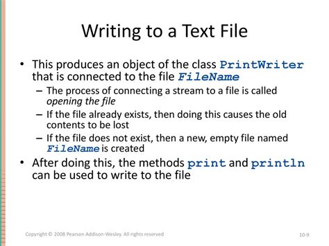 Chapter 10 File I O Slides Prepared By Rose Williams Binghamton
