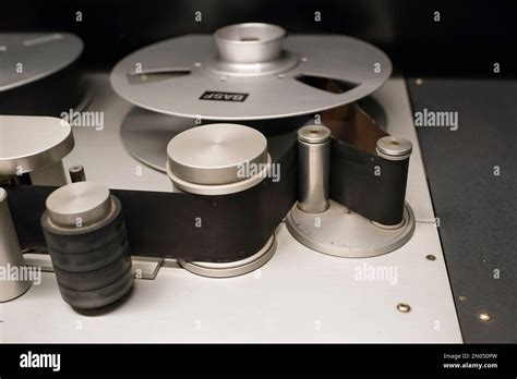 Vintage Analog Audio Recording Tape And Other Sound Equipment In A