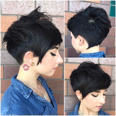 Chic Textured Messy Pixie With Side Swept Bangs On Black Hair The Latest Hairstyles For Men