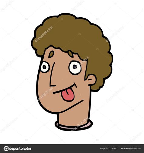 Cartoon Doodle Funny Male Face Stock Illustration By ©lineartestpilot