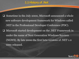 Net Framework Architecture C PPT