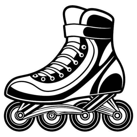 Speed And Style Silhouette Vector Designs Featuring Race Inline Skates