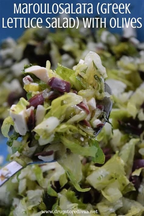 Maroulosalata Greek Lettuce Salad With Olives Recipe Drugstore Divas