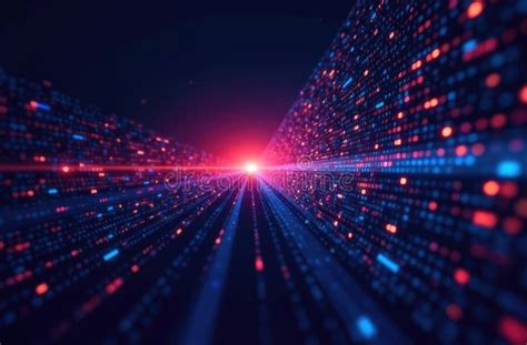 Vibrant Digital Landscape Showcasing Light Trails And Data Patterns In A Futuristic Environment