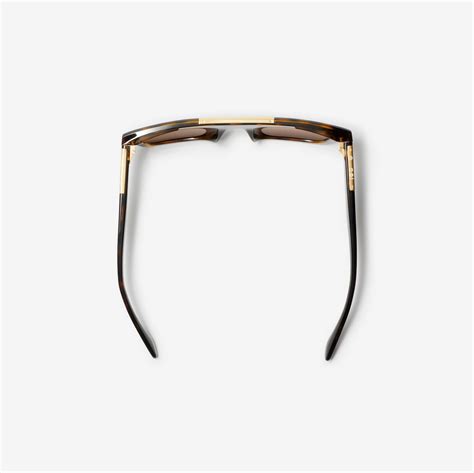 Classic Rectangular Sunglasses In Tortoiseshell Men Burberry® Official