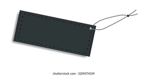 Horizontal Shopping Hangtag Seam Blue String Stock Vector Royalty Free