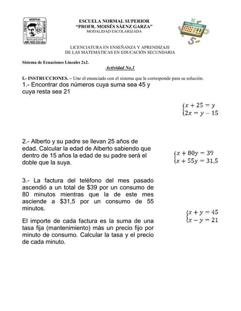 Sistemas Ecuaciones 2x2 Worksheet Live Worksheets