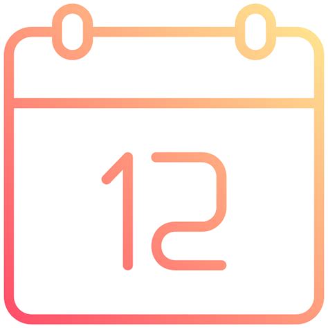 Date Generic Gradient Outline Icon