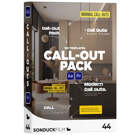 Call Out Pack 100 Templates After Effects And Premiere Pro Sonduckfilm