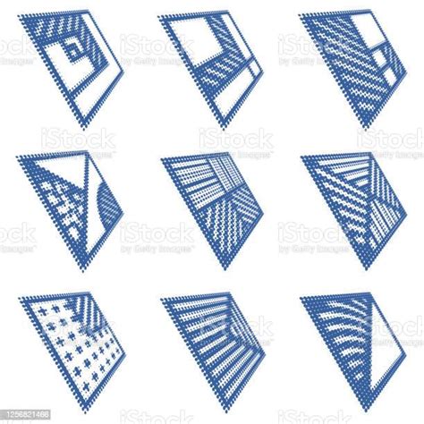 하프톤 스퀘어 비즈니스 로고 엘리먼트 디자인 점 벡터 스톡 일러스트레이션입니다 색상은 쉽게 편집 할 수 있습니다 0명에 대한 스톡 벡터 아트 및 기타 이미지 Istock