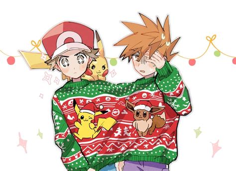 Pikachu Red Eevee And Blue Oak Pokemon And 2 More Drawn By Huan Li