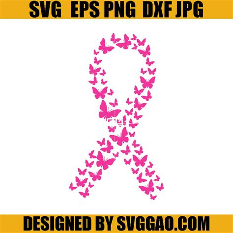 Butterfly Awareness Ribbon Svg Cancer Awareness Svg Ribbon Cancer Svg