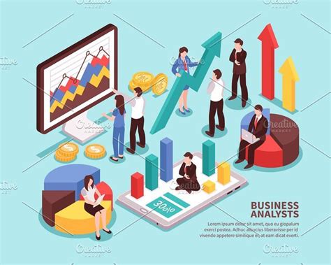 Business Analyst Concept 統計 ベクトル ビジネス