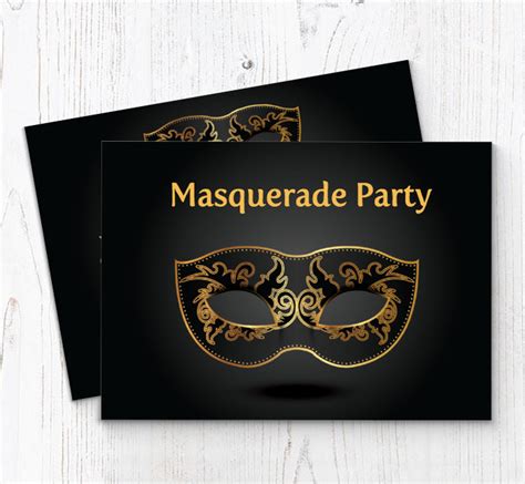 Masquerade Party Invitations Personalise Online Plus Free Envelopes