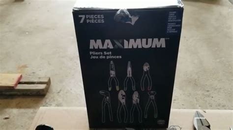 Maximum Professional Grade Pliers Set Soft Vinyl Grip Carbon Steel Colour Coded Tips 7 Pc