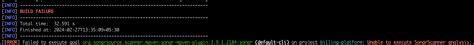 Unable To Execute Sonarscanner Analysis Status Returned By Url