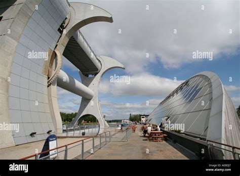 The Falkirk Wheel Rotating Boat Lift Connecting The Forth And Clyde