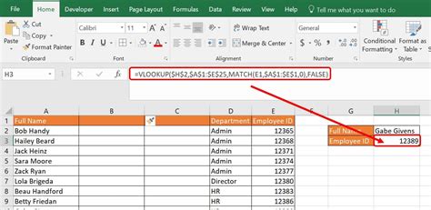 Vlookup And Match