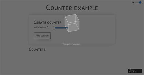 Examples Action Listener Counter Codesandbox