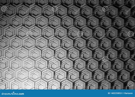 Structured Hexagons Hexagonal Background Grid Design Illustration