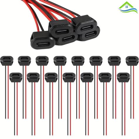 Type C Female Chassis 2p Direct Crimp Usb Female Chassis C Connector