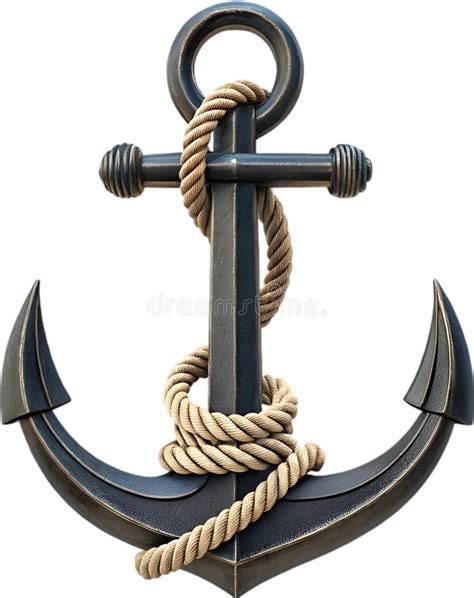 Vintage Nautical Anchor Rope Design Illustration Stock Image