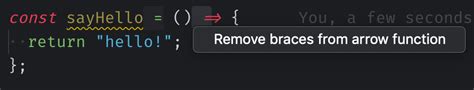 New Refactoring Remove Braces From Arrow Function · Issue 12