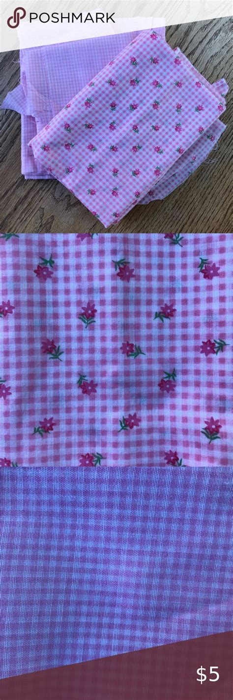 Pink Gingham Fabric Remnants Gingham Fabric Pink Gingham Fabric