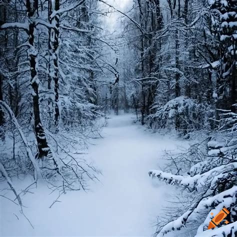 Winter Forest Landscape On Craiyon