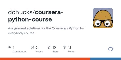 Github Dchuckscoursera Python Course Assignment Solutions For The Courseras Python For