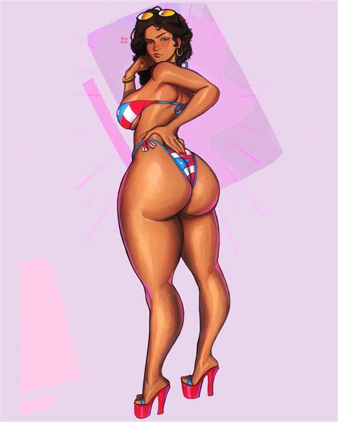 Rule 34 1girls Ass Grab Big Ass Big Breasts Big Butt Big Thighs Bikini Bra Braided Hair Dark