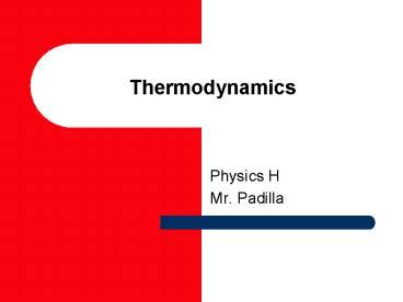 Ppt Thermodynamics Powerpoint Presentation Free To View Id Eae Zgq N