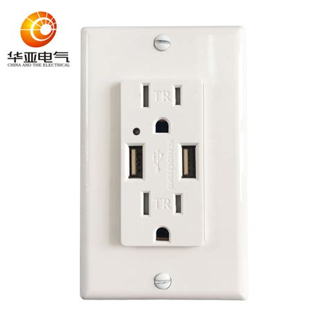42a 5v Usb Socket Us Duplex Receptacle With Usb Charger Port Ul Listed