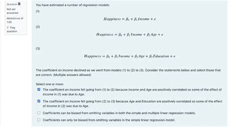 Solved Question 8 You Have Estimated A Number Of Regression Chegg