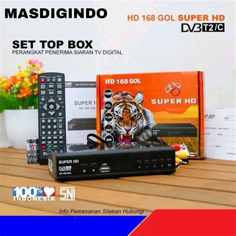 SET TOP BOX SUPER HD 168 GOL HARIMAU STB SUPER HD HARIMAU DVB T2