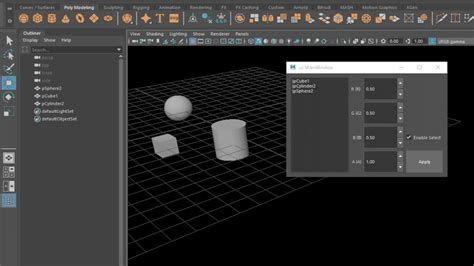 maya pyside2 pyside チュートリアル 初級編 ④ uiとpythonのコーディングを組み合わせてみる unpyside