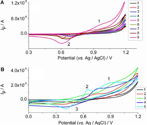 Cvs Of A In 0 1 Mol L − 1 Acetate Buffer At Ph 4 6 Containing 0 01 Download Scientific