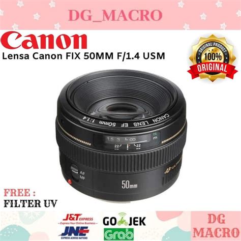 Jual LENSA CANON FIX 50MM F 1 4 USM GARANSI RESMI Shopee Indonesia