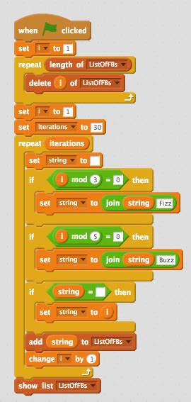 Fizzbuzz In Scratch Code Review Stack Exchange